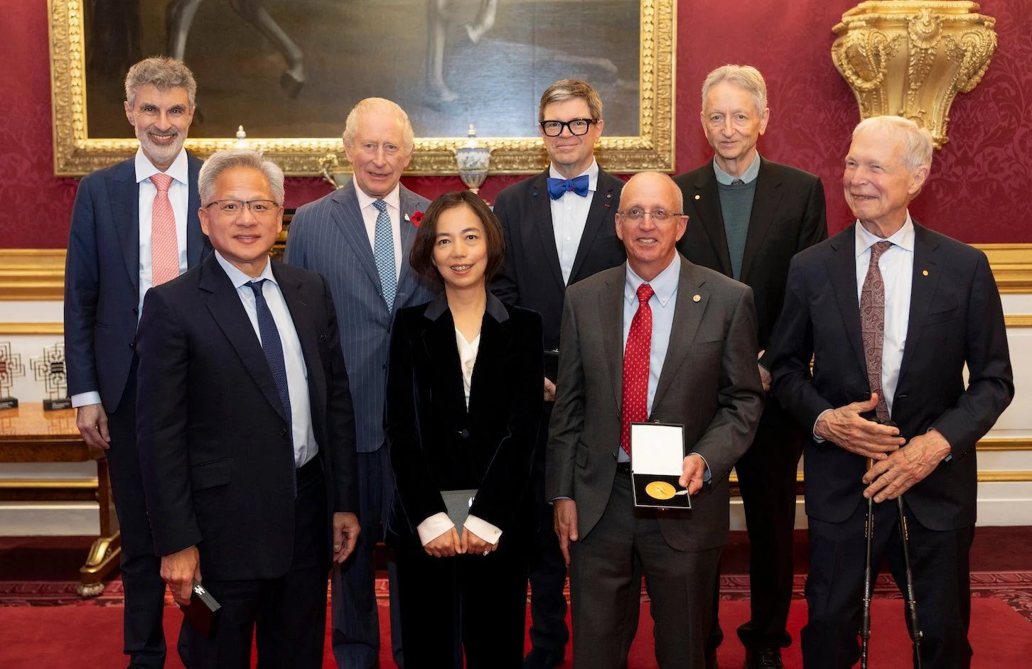 Jensen Huang and other AI leaders presented award by King Charles - UKTN